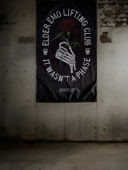 Elder Emo Lifting Club Gym Flag