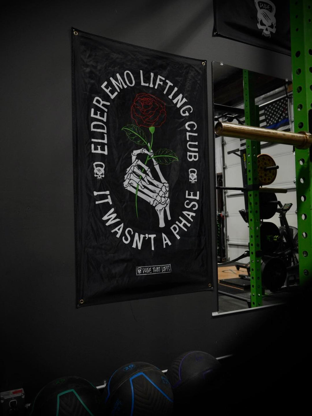 Elder Emo Lifting Club Gym Flag
