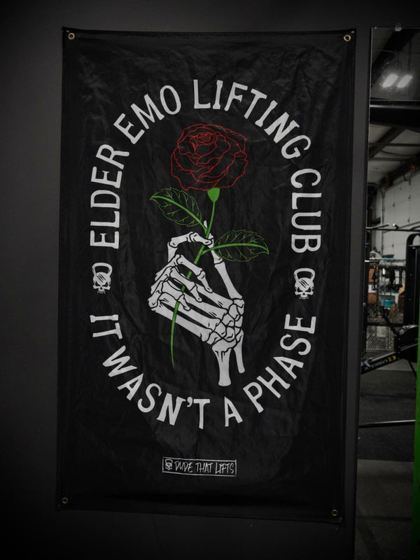 Elder Emo Lifting Club Gym Flag